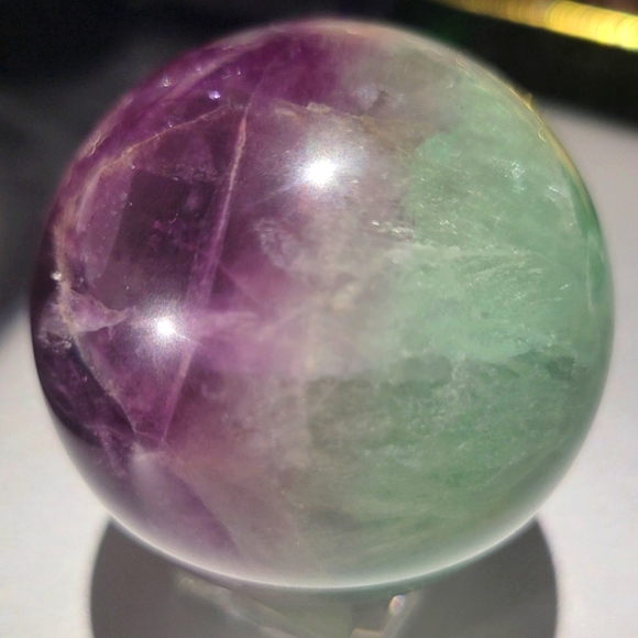 Other | 47mm Rare Watermelon Fluorite With Golden Healer Helps To Heal ...